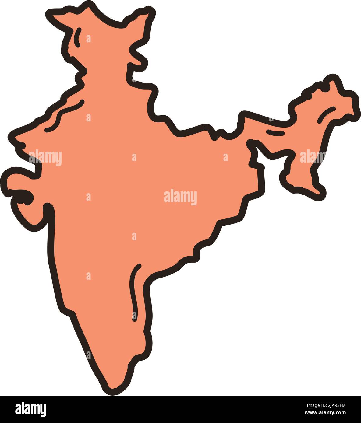 flat indian map design Stock Vector Image & Art - Alamy