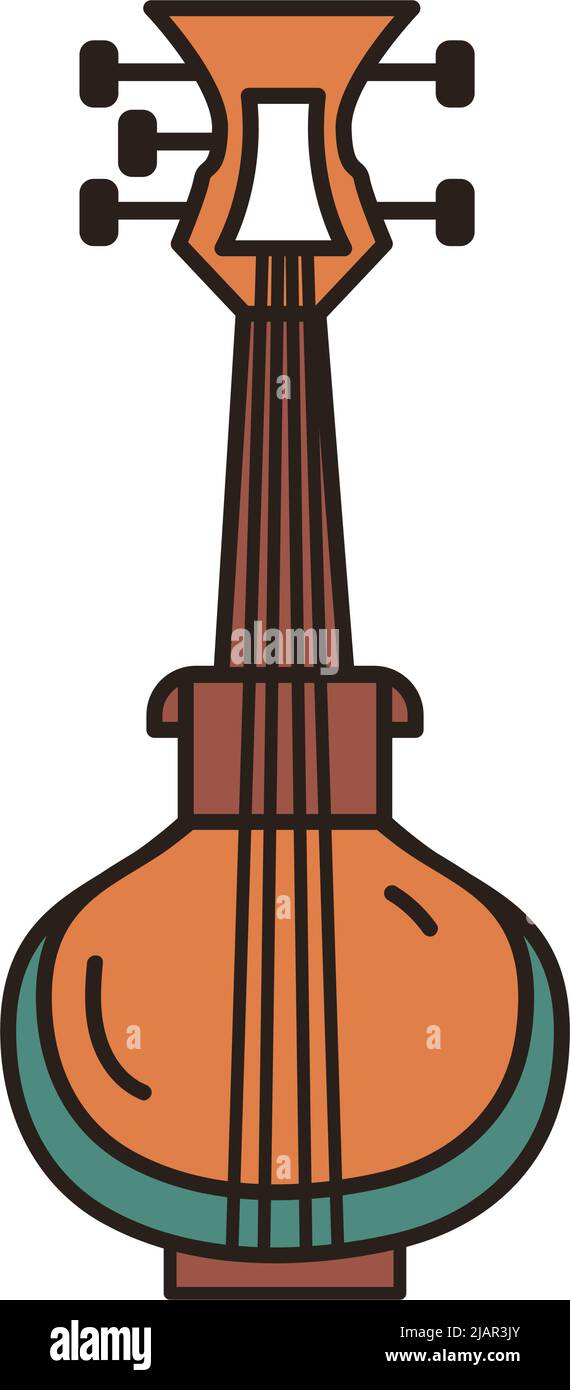 flat indian sitar design Stock Vector Image & Art - Alamy