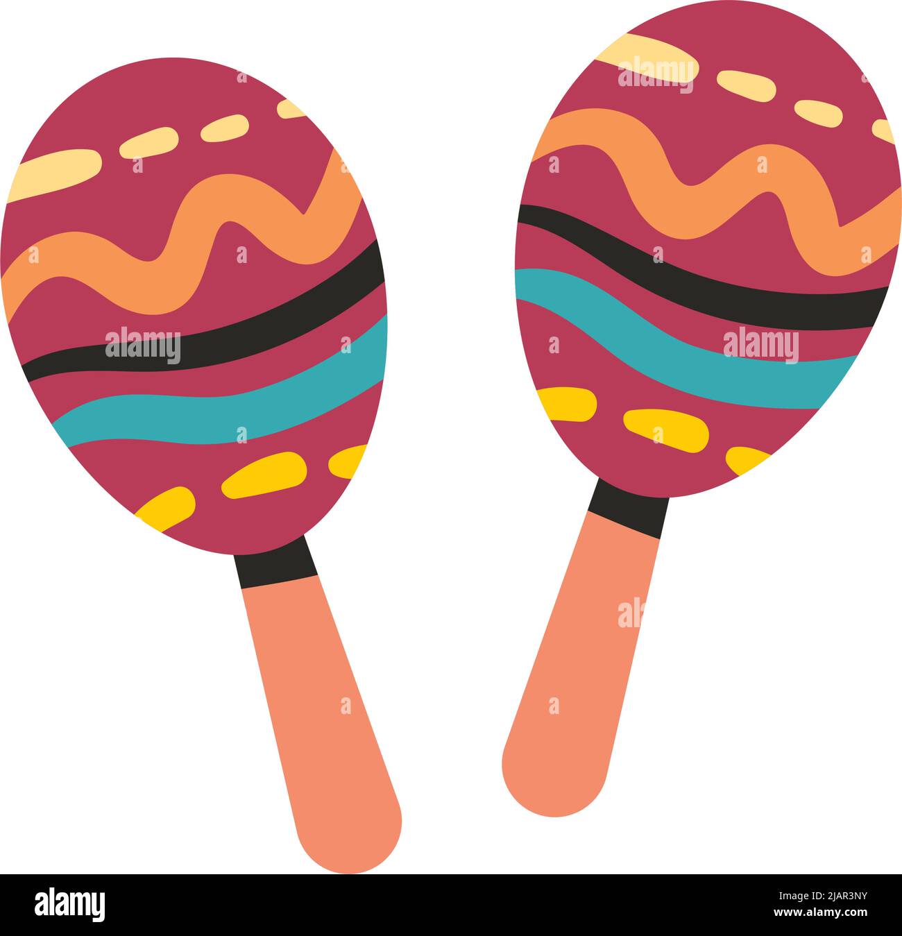 flat colored maracas design Stock Vector Image & Art - Alamy