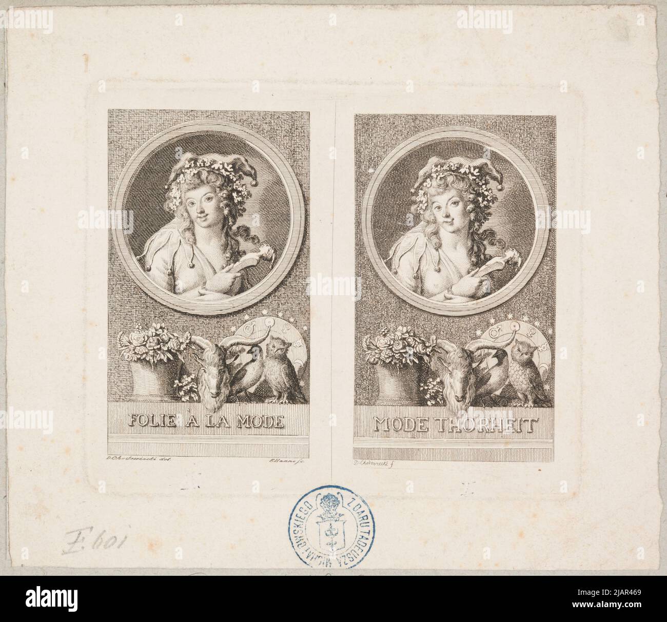 Title engraving to the publishing house Berlin genealogical calendar on ...