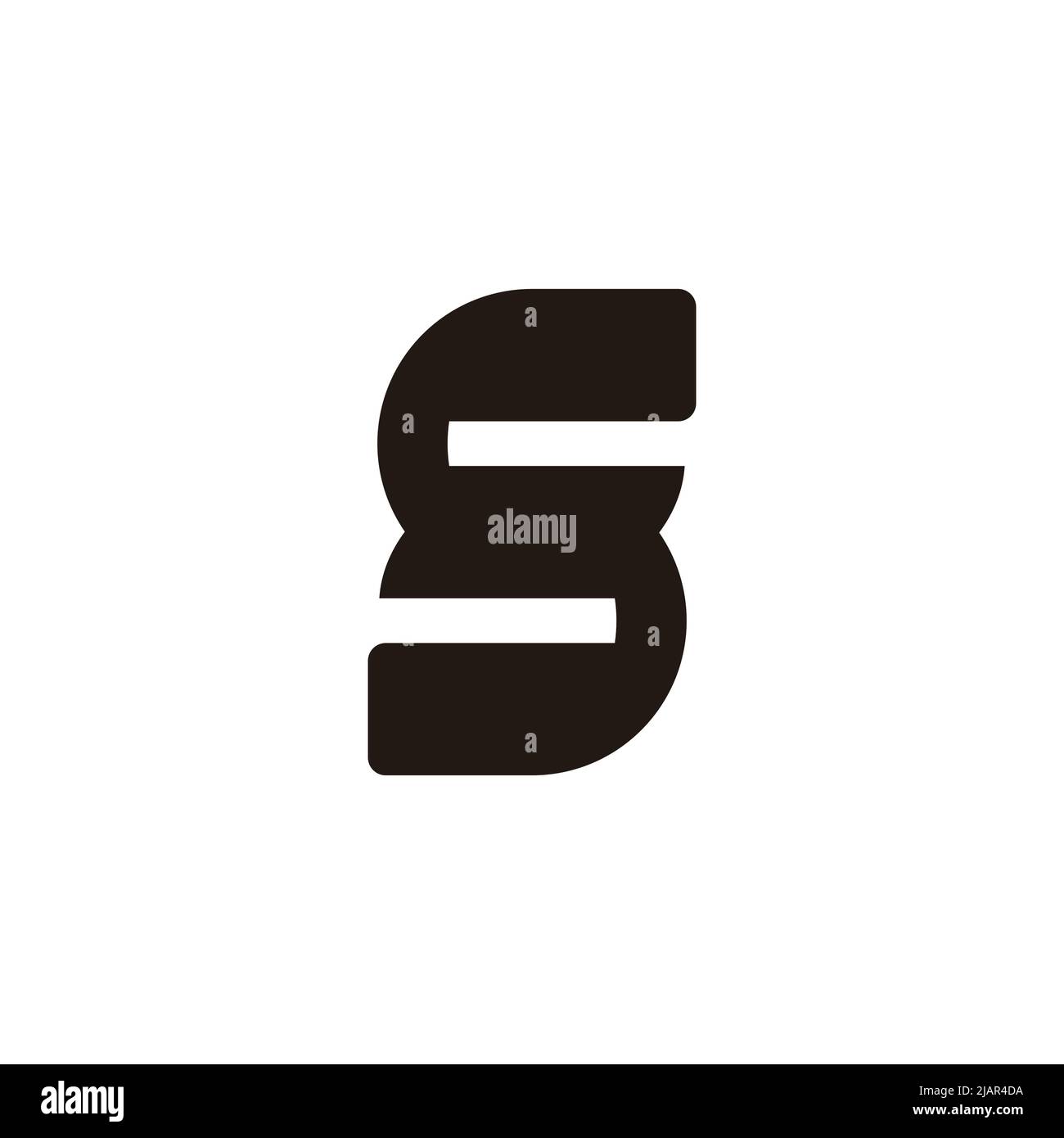 letter sc simple curves linked geometric logo vector Stock Vector Image ...