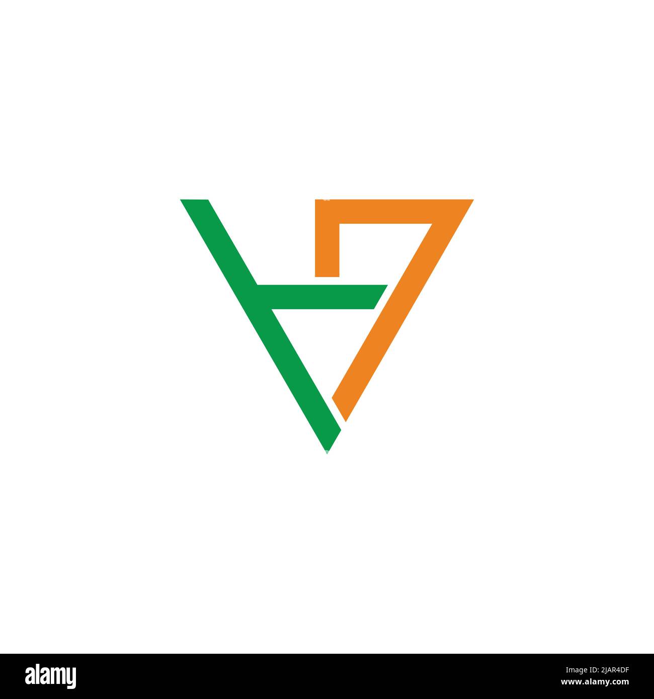 triangle letter t7 abstract simple geometric logo vector Stock Vector ...