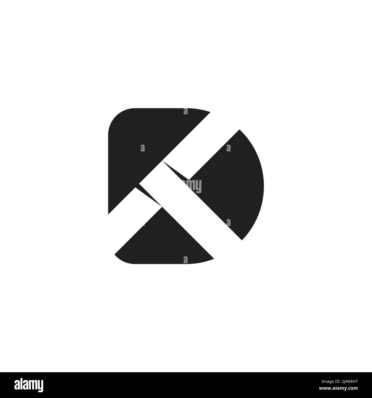 letter dk simple geometric negative space logo vector Stock Vector Image & Art - Alamy