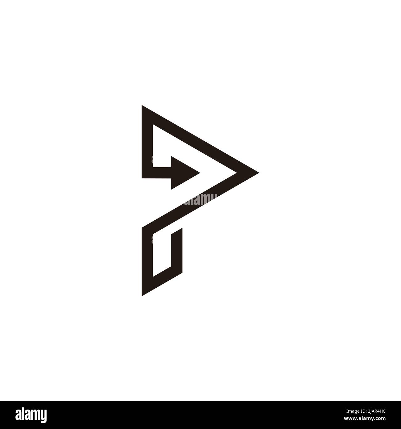 letter p triangle arrow simple geometric logo vector Stock Vector Image ...