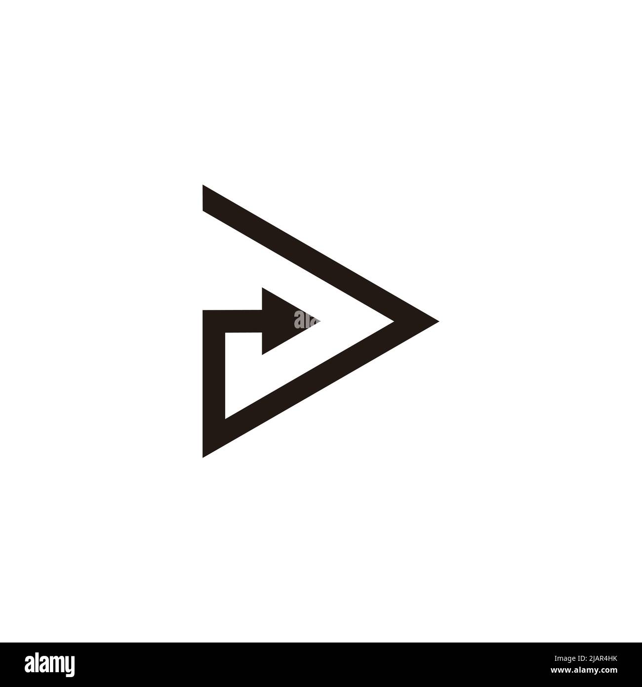 letter d movement motion arrow triangle geometric logo vector Stock ...