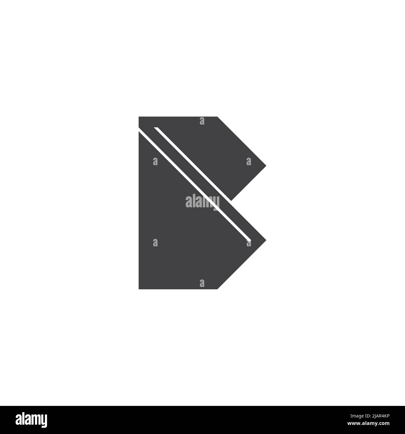 letter b silhouette simple geometric logo vector Stock Vector Image ...