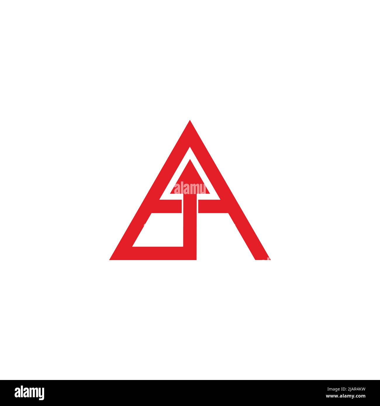 letter a alpha arrow up triangle simple geometric logo vector Stock ...