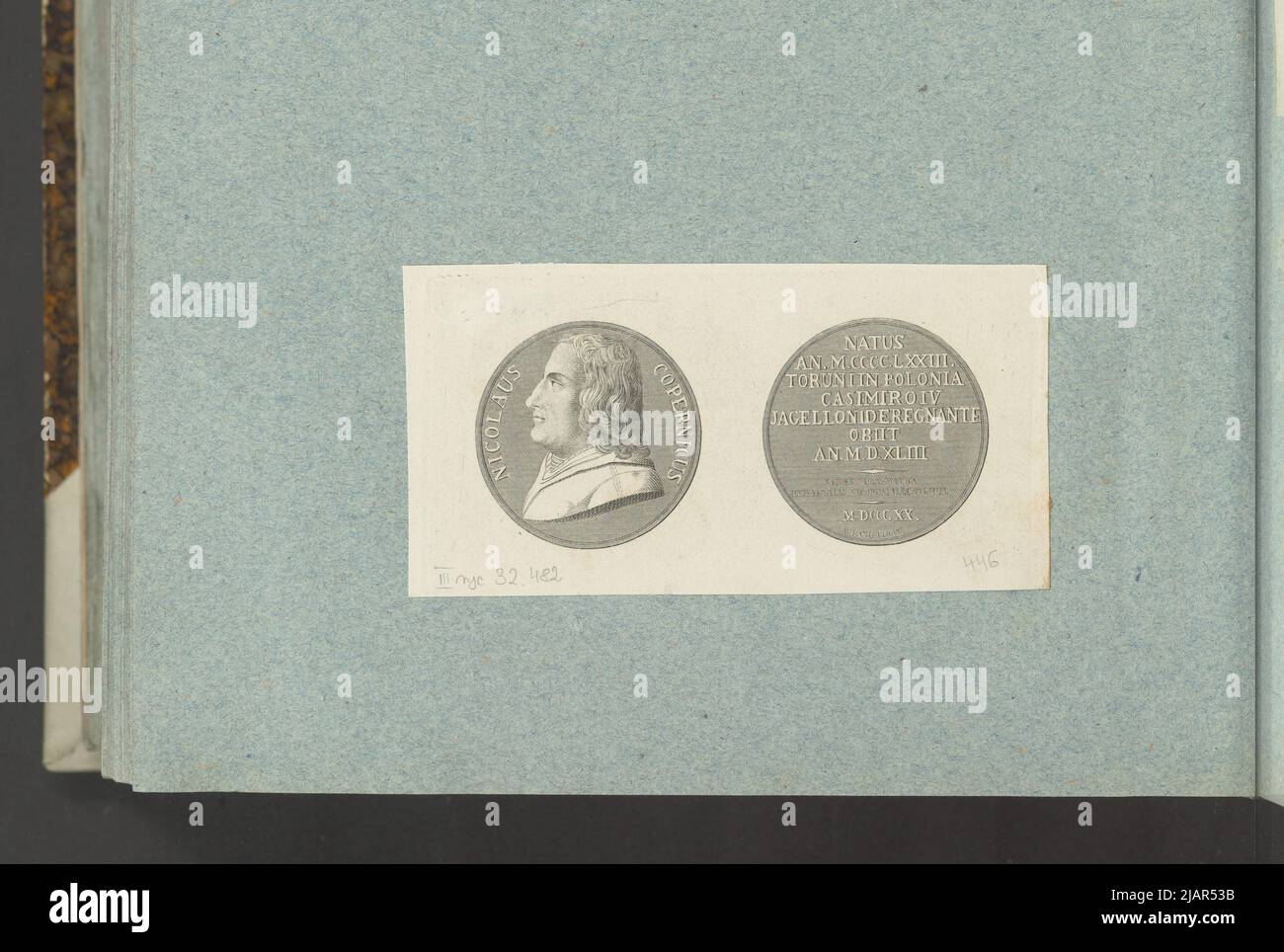 The image of a medal in honor of Nicolaus Copernicus from 1818, in ...