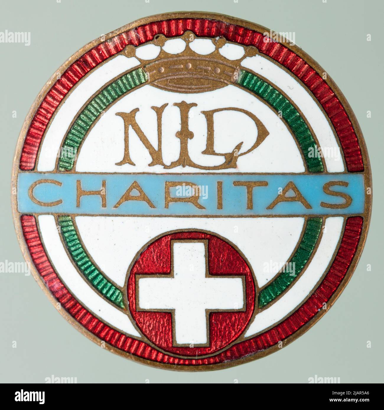 Volunteer Badge: NLD Charitas Lorioli Fratelli Stock Photo - Alamy