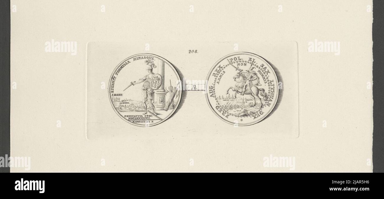 Medal from 1697 [1698], Commemorating the victory of August II Wettyn ...