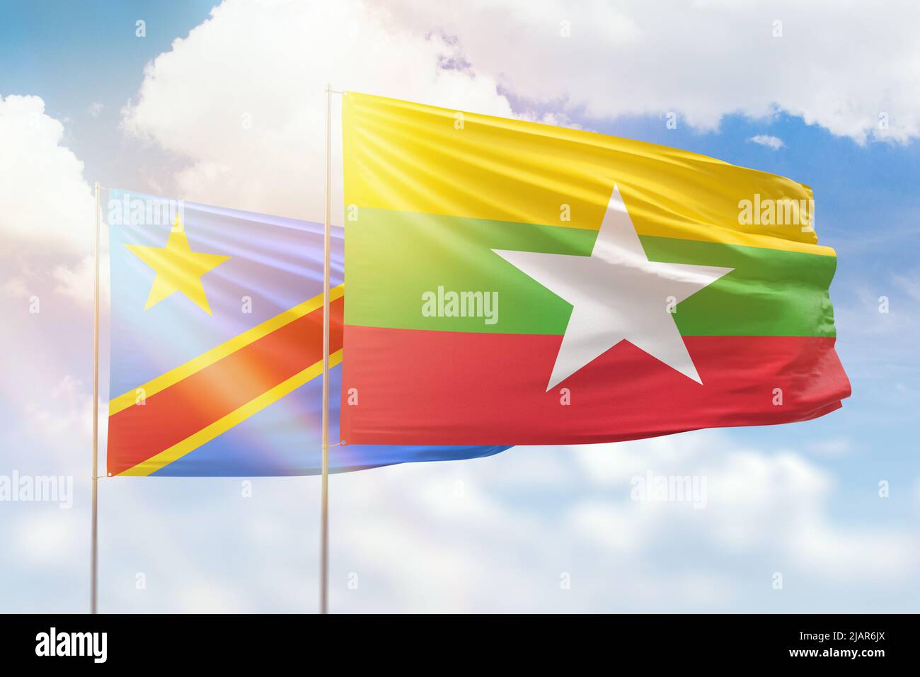 Myanmar dr congo flag hi-res stock photography and images - Alamy