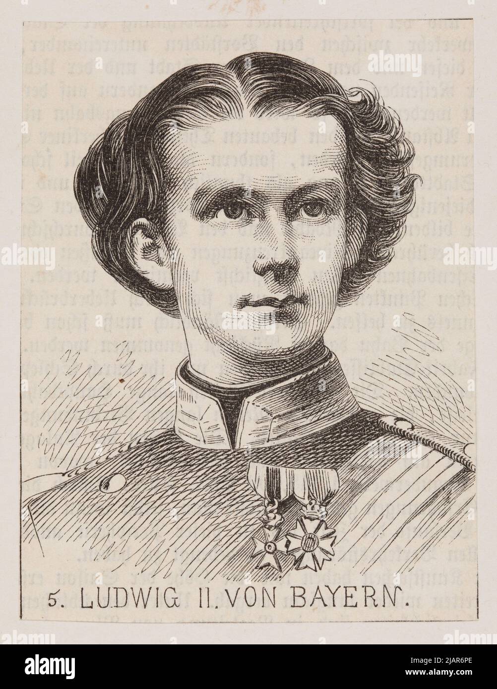 Ludwig II von Bayern a slice from the German press stuck to the album's ...