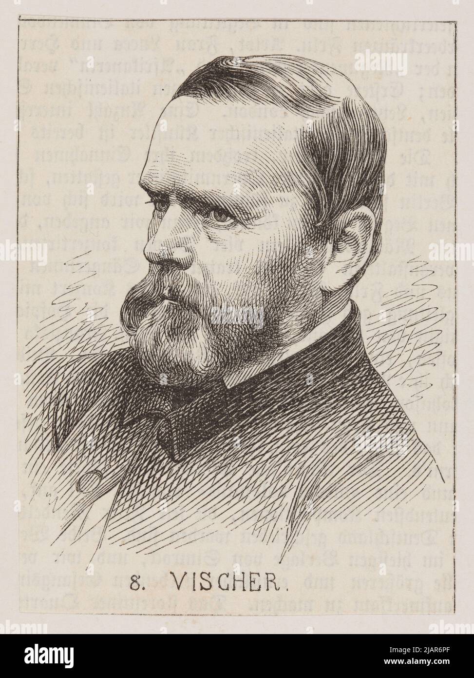 Vischer Wycinek from the German press stuck to the album card ...