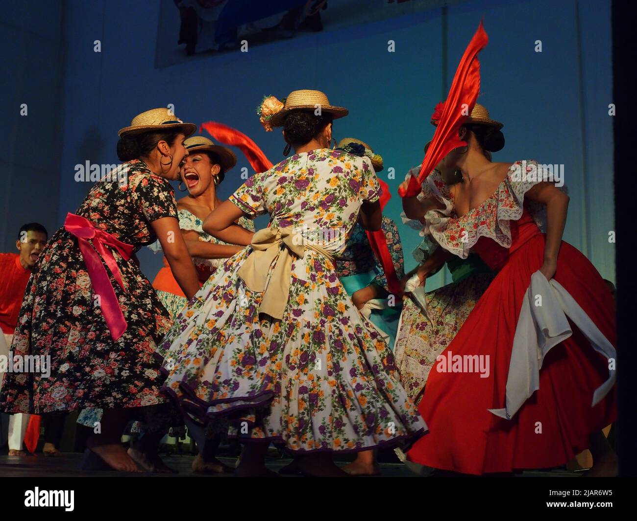 Zamacueca, old and traditional peruvian flirting dance, performed by ...