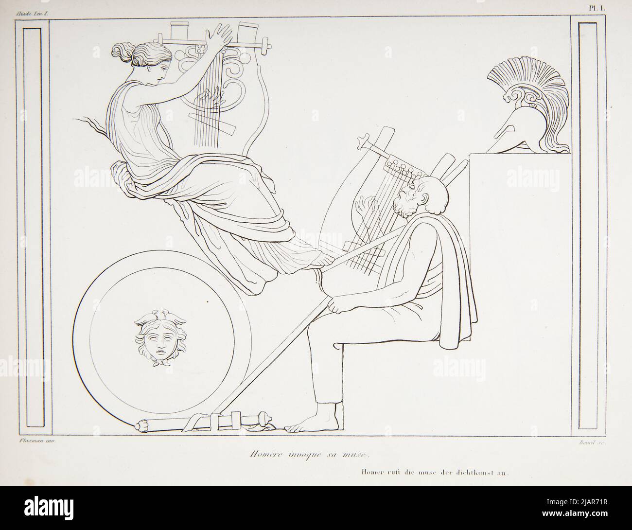 Homere invokes his muse (Homer Przyzywa Muzę Poezji, Z: L 'Iliade d ...