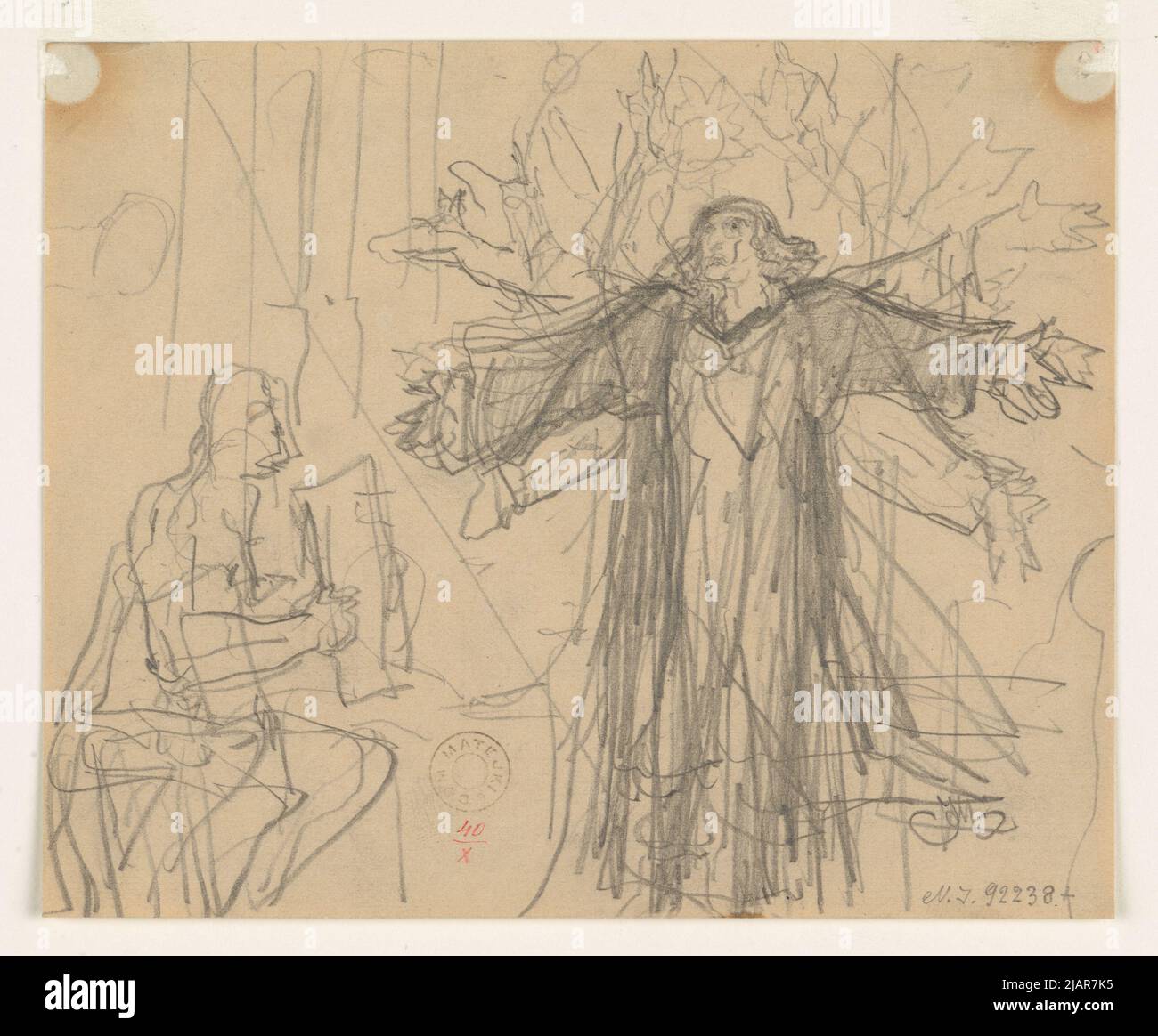 Sketch for the painting Mikołaj Kopernik Study of the character of ...