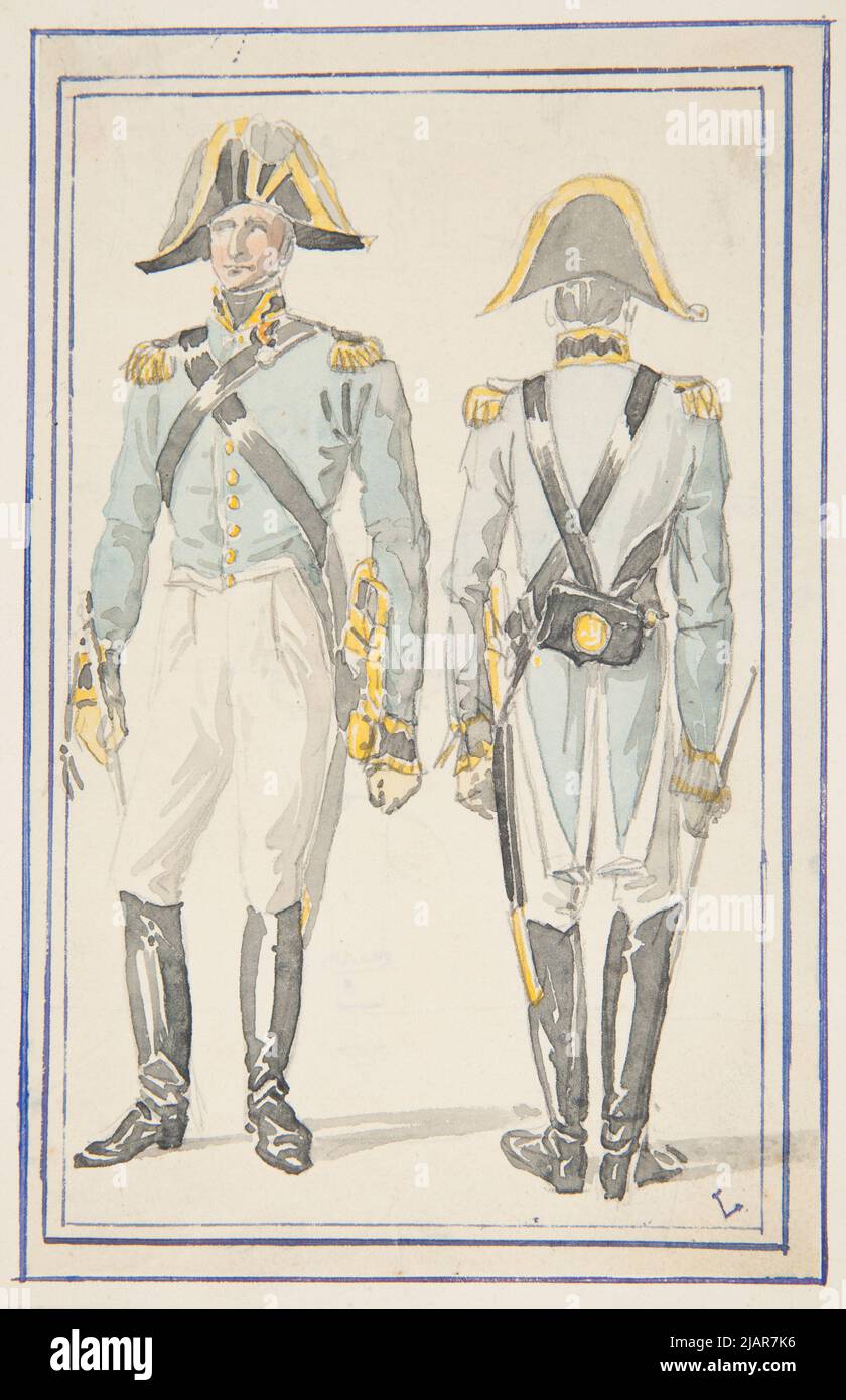 Napoleonic army officers L Stock Photo - Alamy