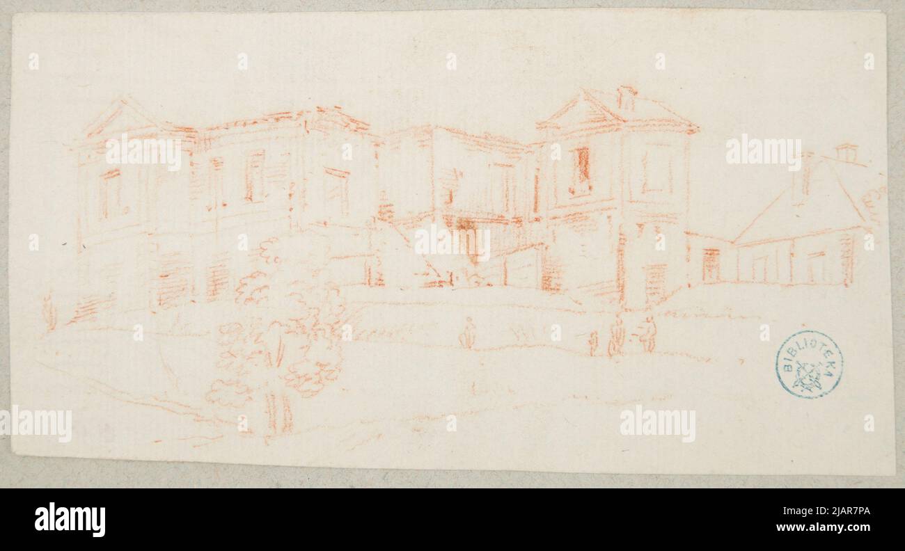 Fragment of architectural classicist palace with annexes unknown Stock ...