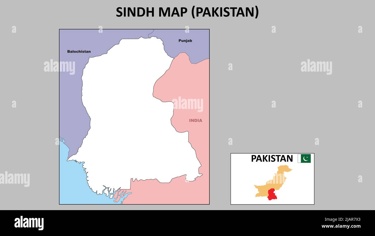 Sindh map hi-res stock photography and images - Alamy