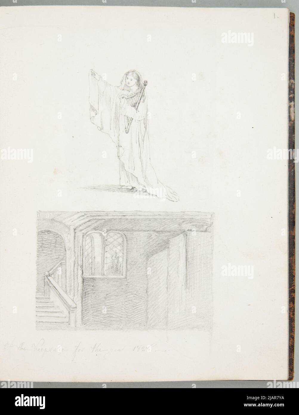 Terpsychora / interior with stairs and an open window. unknown Stock ...