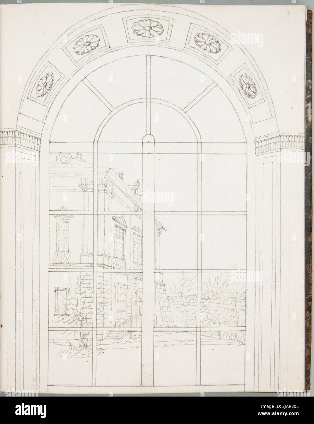 View through a closed palace window. unknown Stock Photo - Alamy