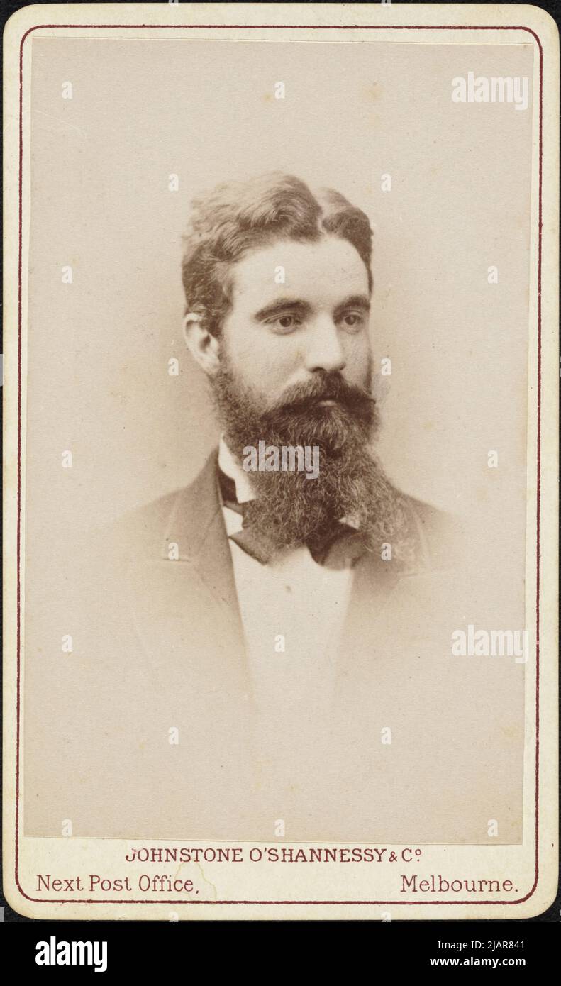 Australian politician Alfred Deakin as a young man ca. between 1876 and ...