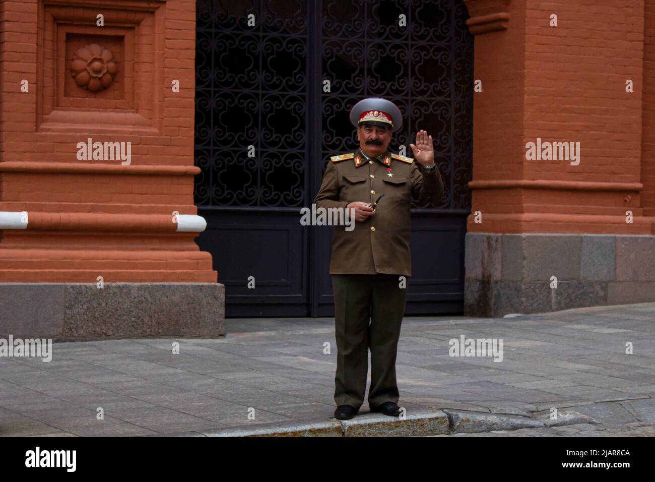 Moscow, Russia. 30th May, 2022. A man impersonating Soviet dictator ...