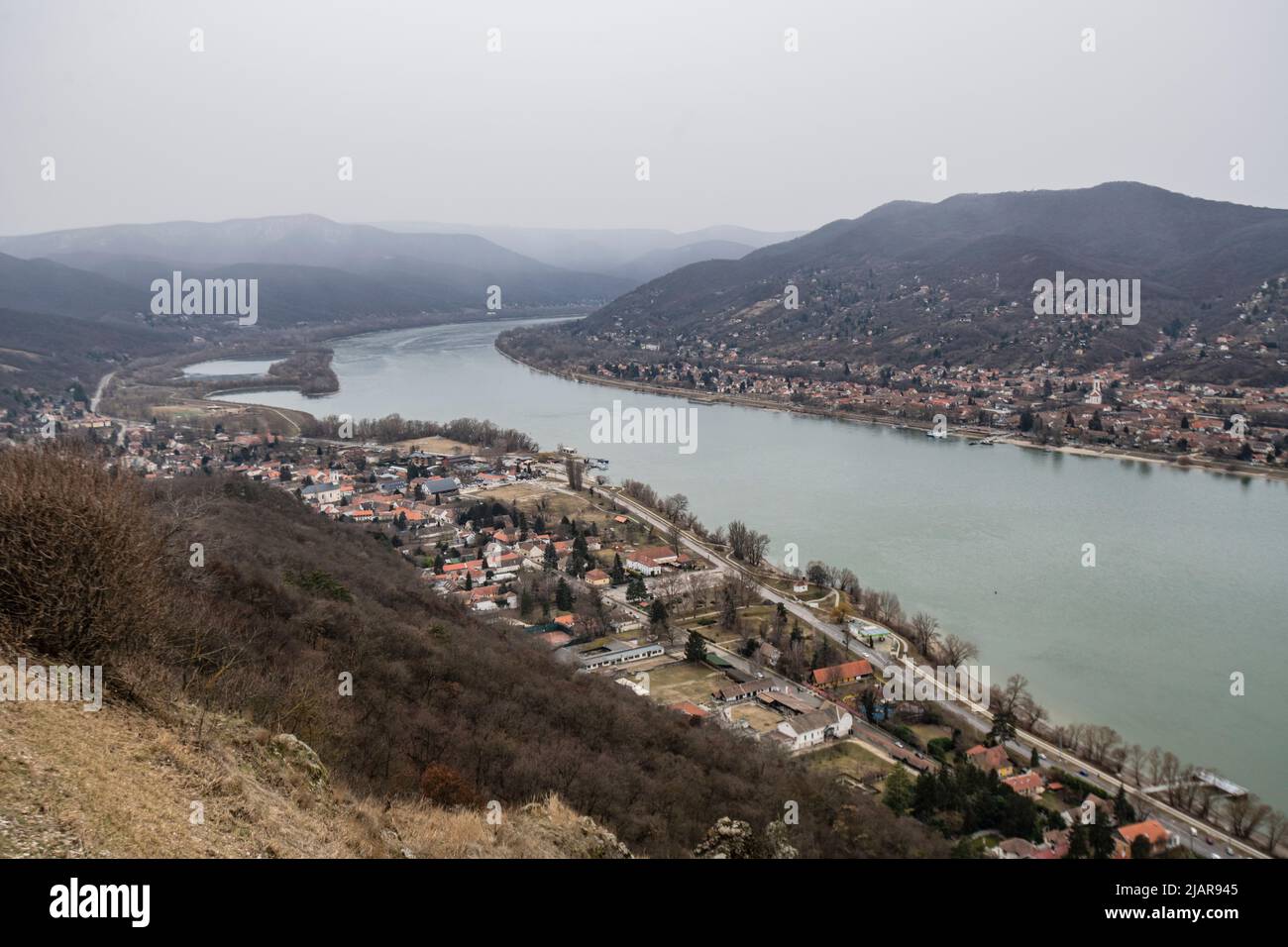 Visegrad - Nagymaros: Danube shore and hills, Hungary Stock Photo - Alamy