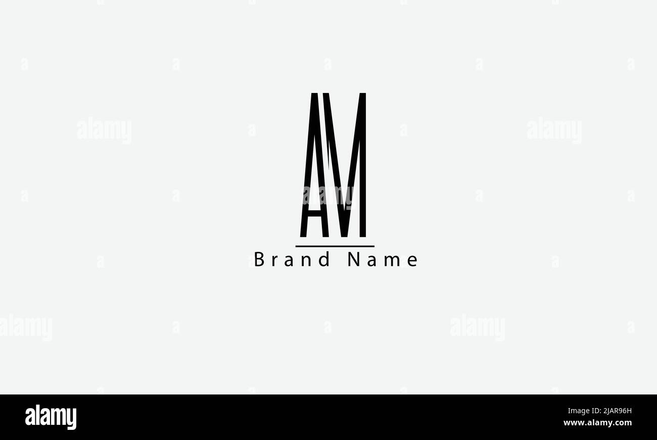 Alphabet letters Initials Monogram logo AM MA A M Stock Vector Image ...