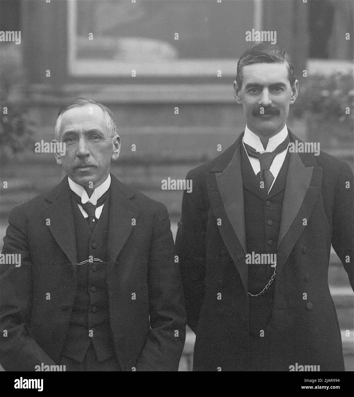 Billy Hughes, Prime Minister of Australia, with Neville Chamberlain ...