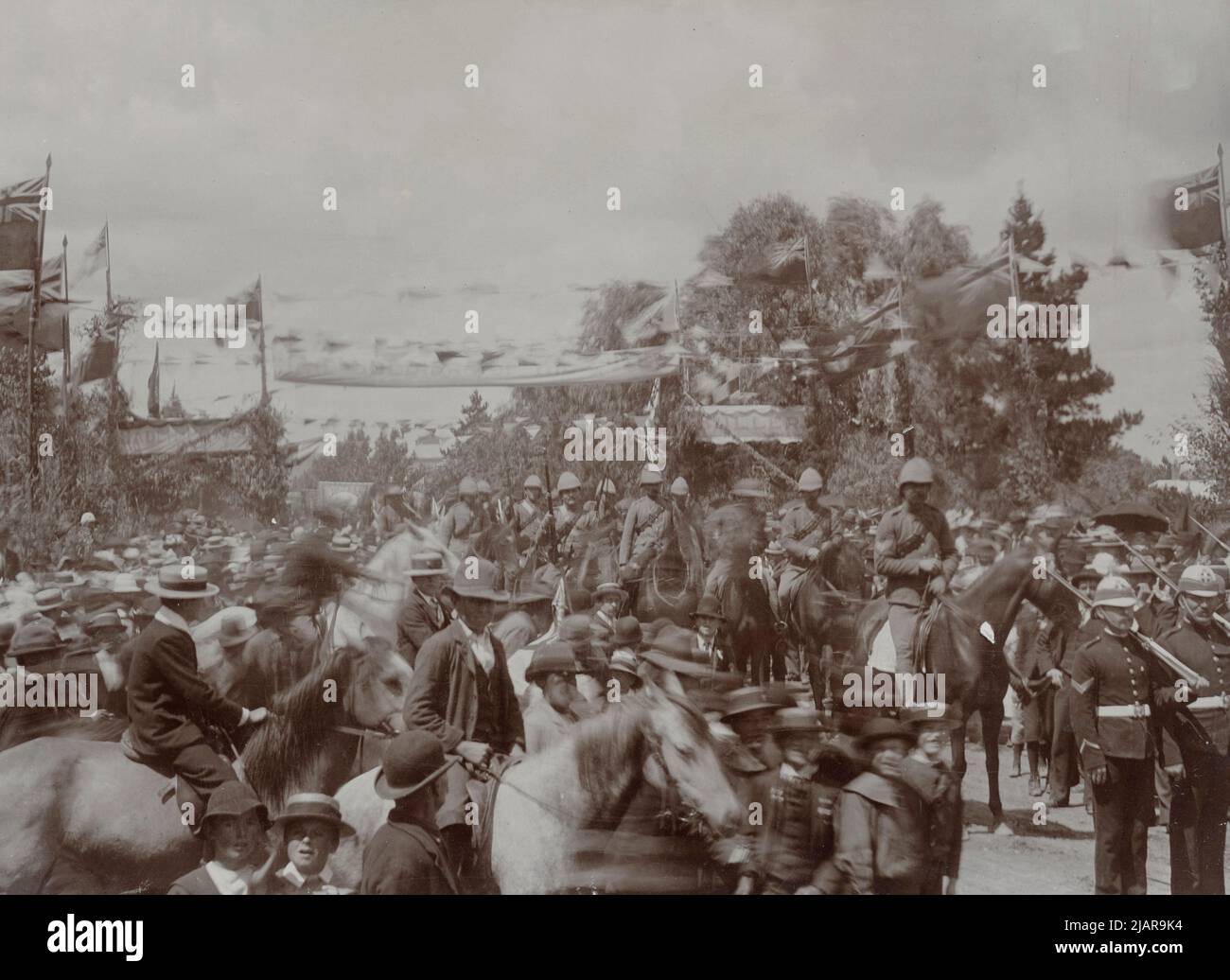 Returning soldiers from the Boer War, 1900 Stock Photo - Alamy