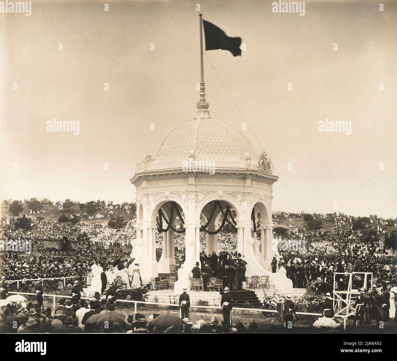 The Federation Pavilion in Centennial Park, Sydney, during the swearing ...