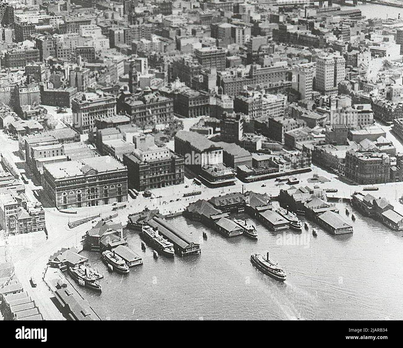 Aerial view over Circular Quay, 1924 - 1925 Stock Photo - Alamy