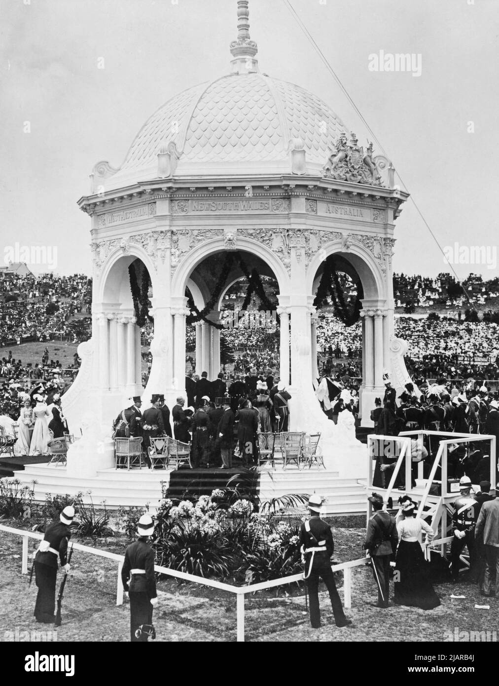 The Federation Pavilion in Centennial Park, Sydney, during the swearing ...
