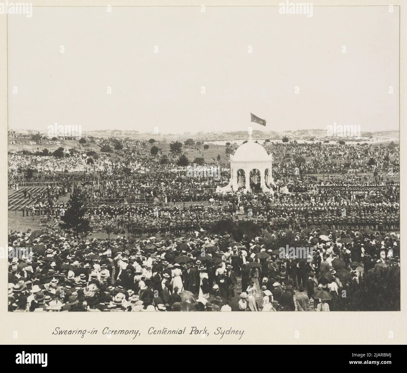The Federation Pavilion in Centennial Park, Sydney, during the swearing ...