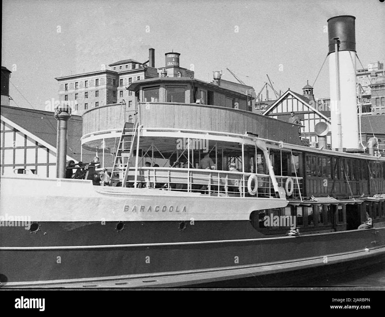 Sydney ferry BARAGOOLA at Circular Quay ca. 26 July 1974 Stock Photo ...