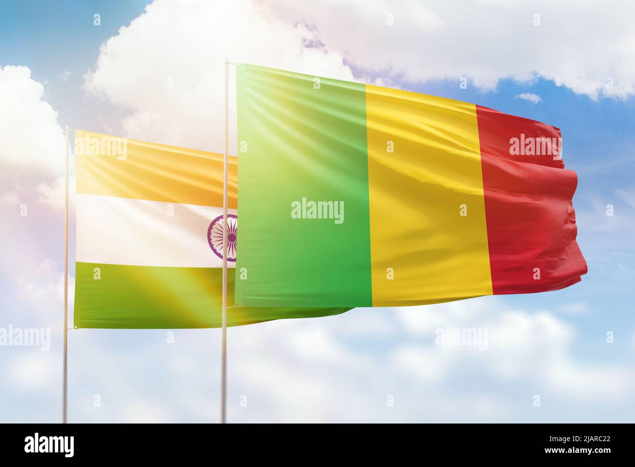 India mali flag hi-res stock photography and images - Alamy