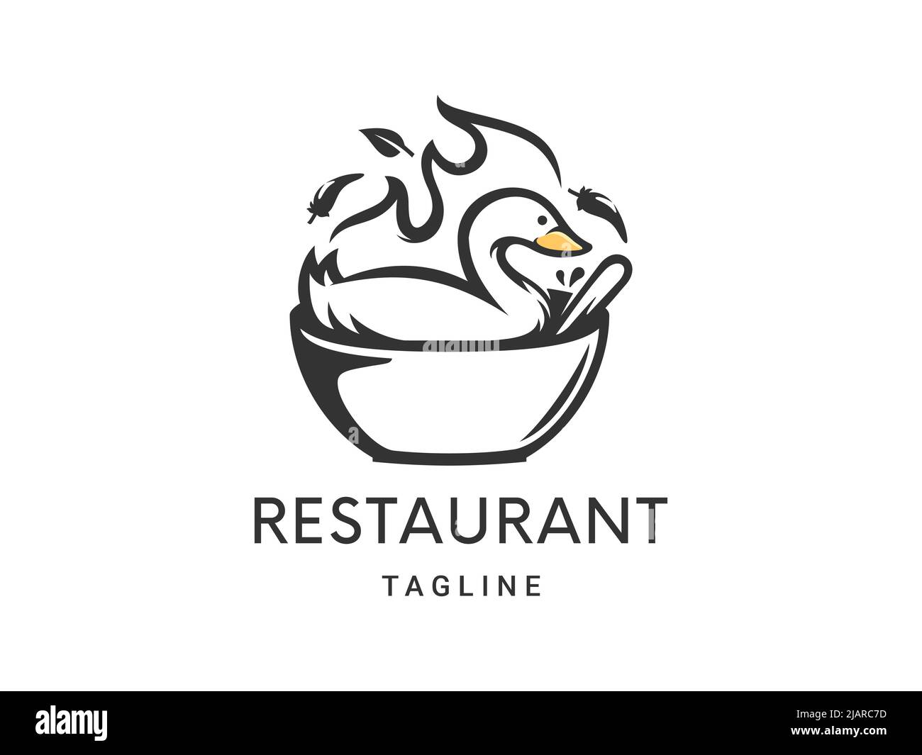 Cooking duck restaurant Stock Vector Images - Alamy