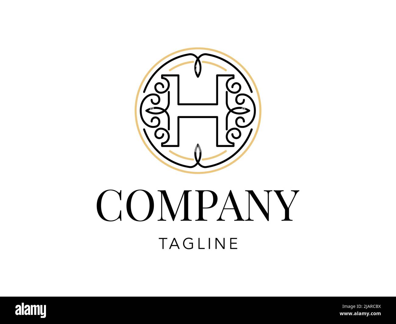Letter H luxury elegant logo design Stock Vector Image & Art - Alamy