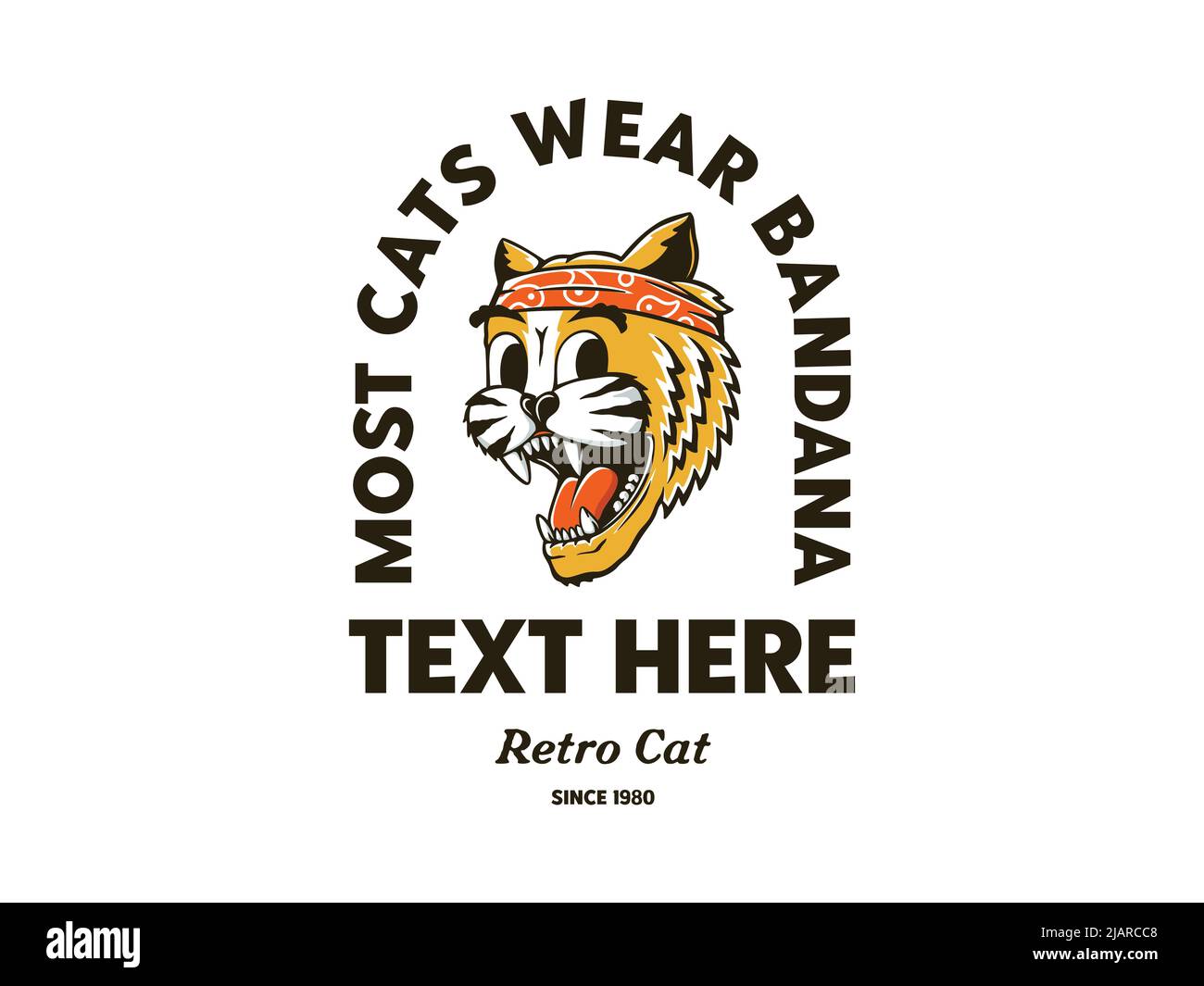 Cat character badge Stock Vector Images - Alamy