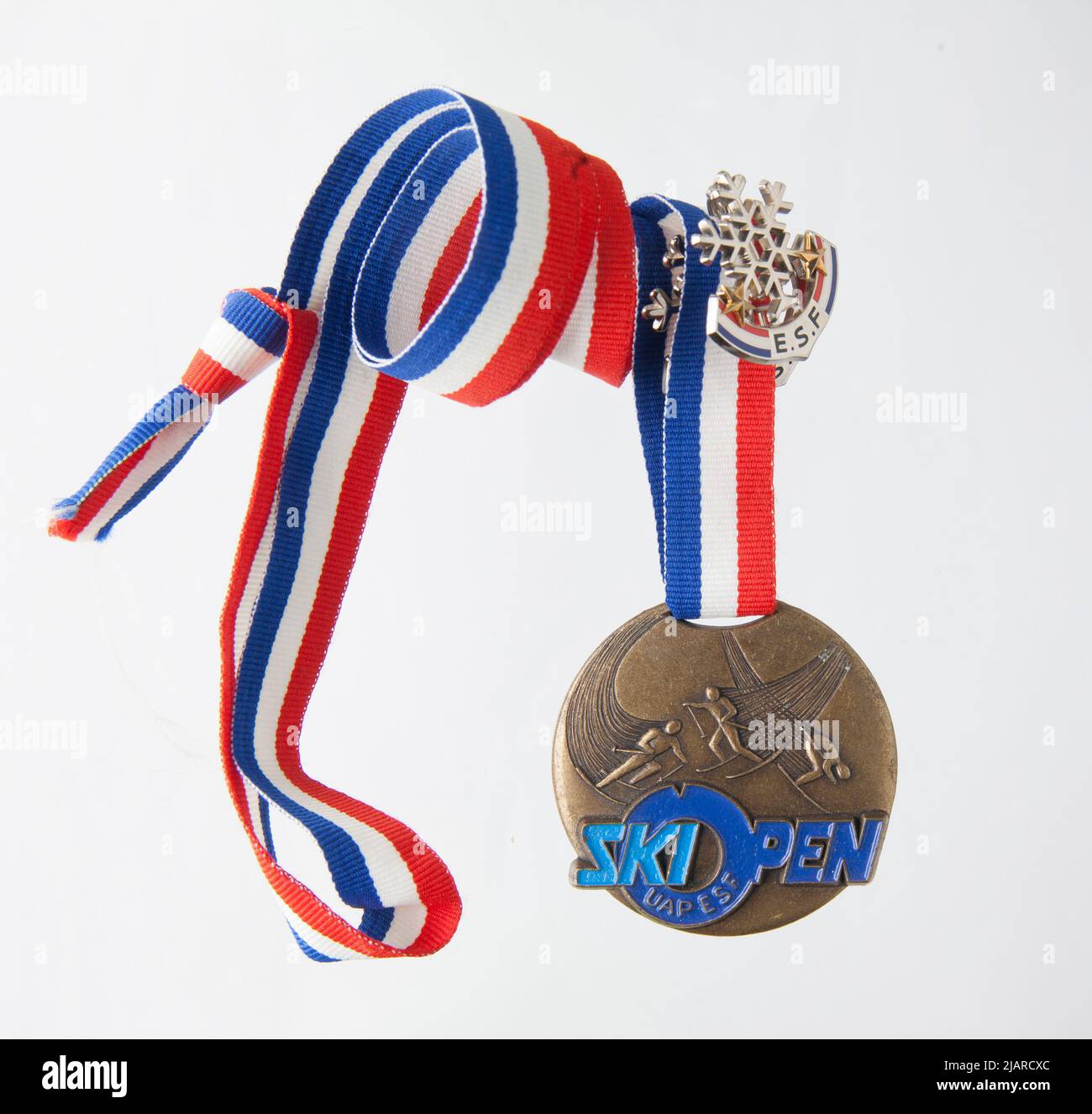 Sports medal: Ski Open UAP ESF Stock Photo - Alamy