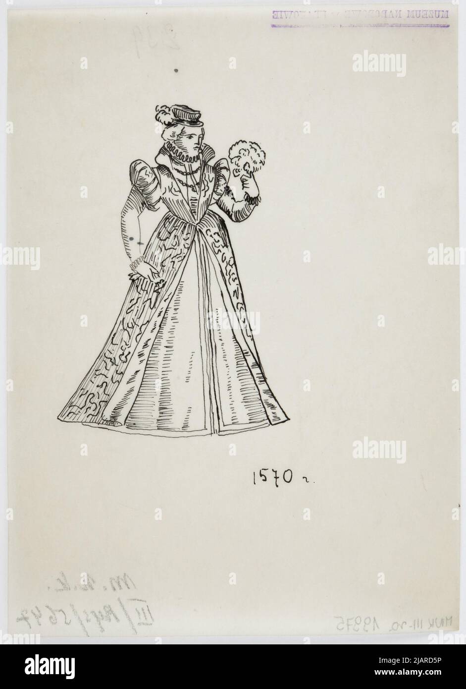 Excluded a woman in the 16th century outfit. unknown Stock Photo - Alamy