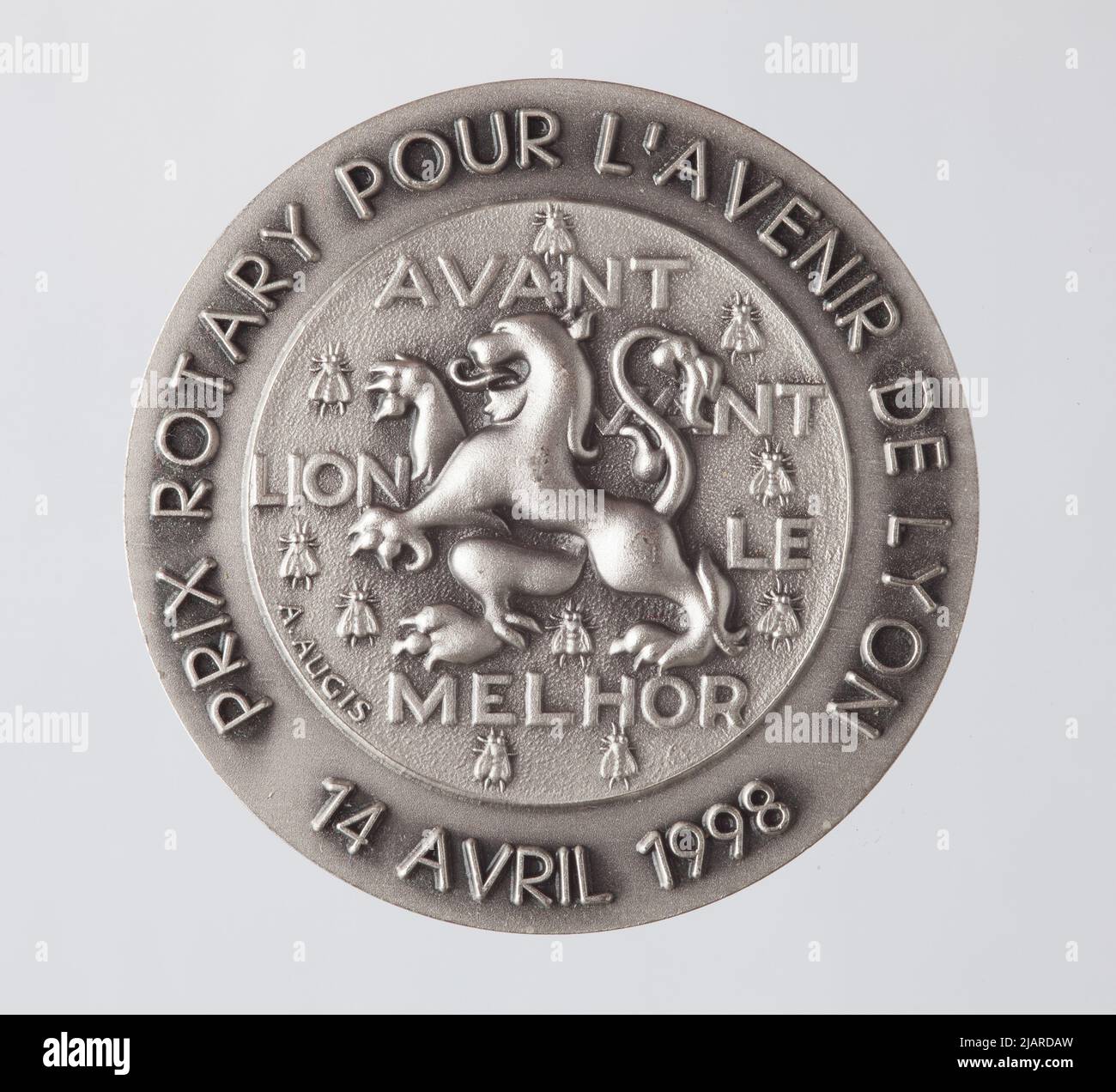 Award medal: 75th anniversary of Rotary Club de Lyon, 1923 1998 Augis ...
