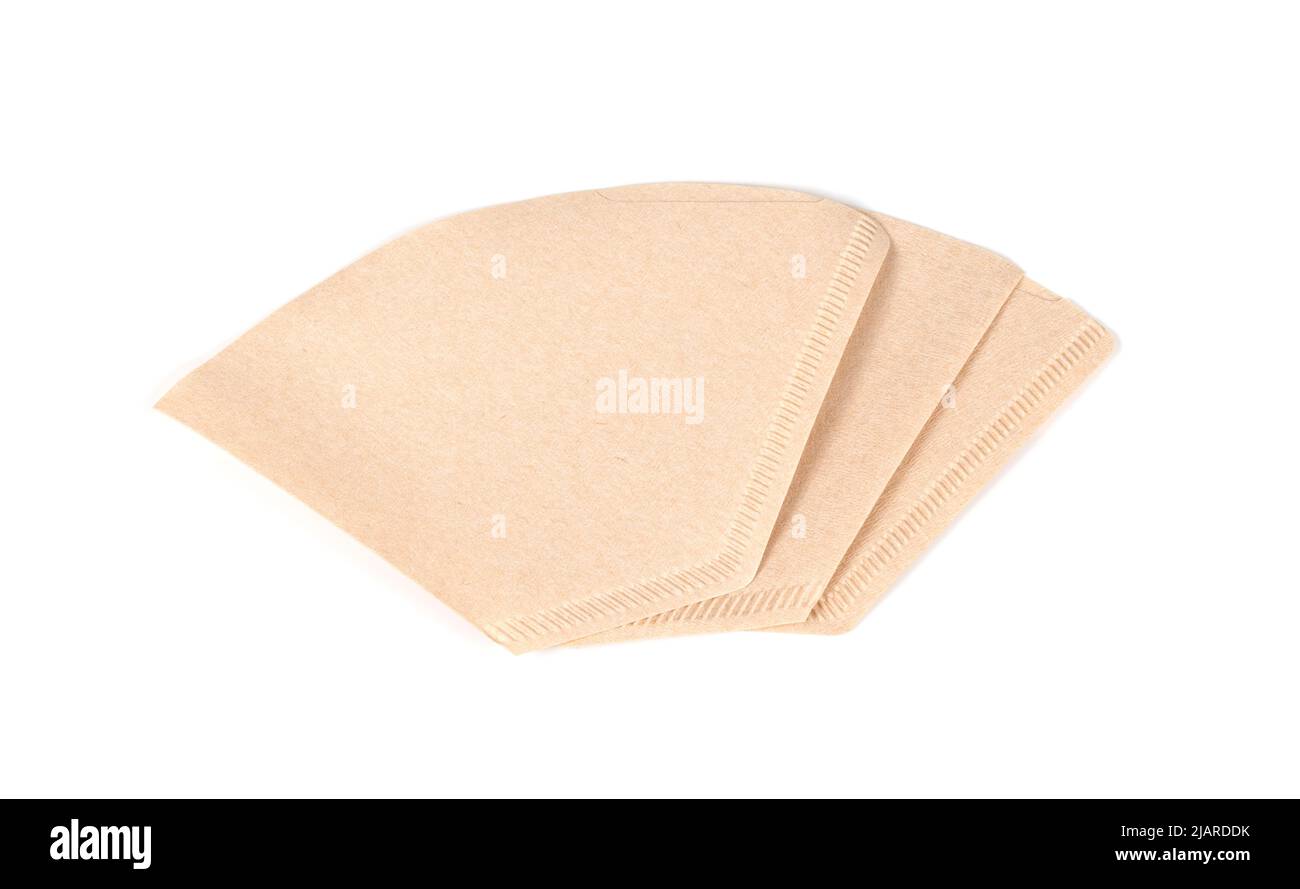 paper coffee filters isolated over the white background Stock Photo - Alamy