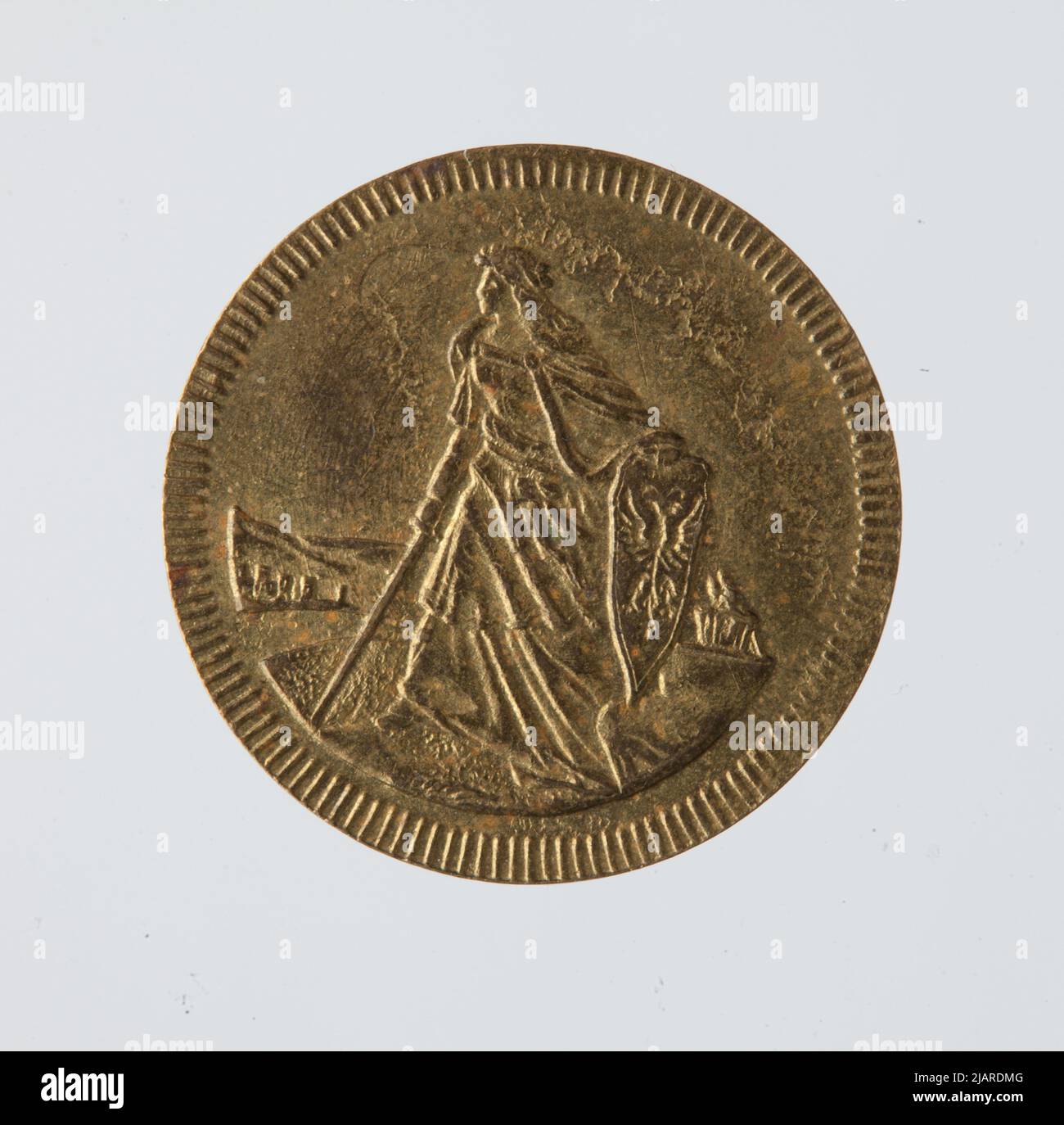 Token, a woman with a shield and a sword, balloons Stock Photo - Alamy