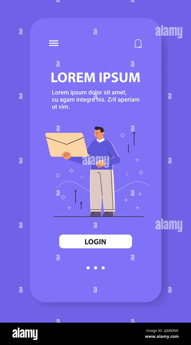 man holding paper envelope new mail message communication concept guy ...