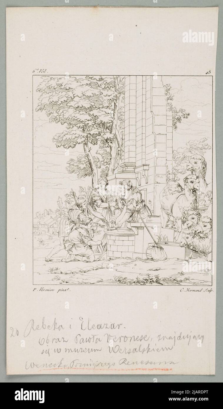 Rebecca and Eleazar (according to Paolo Veronese) Normand, Charles ...