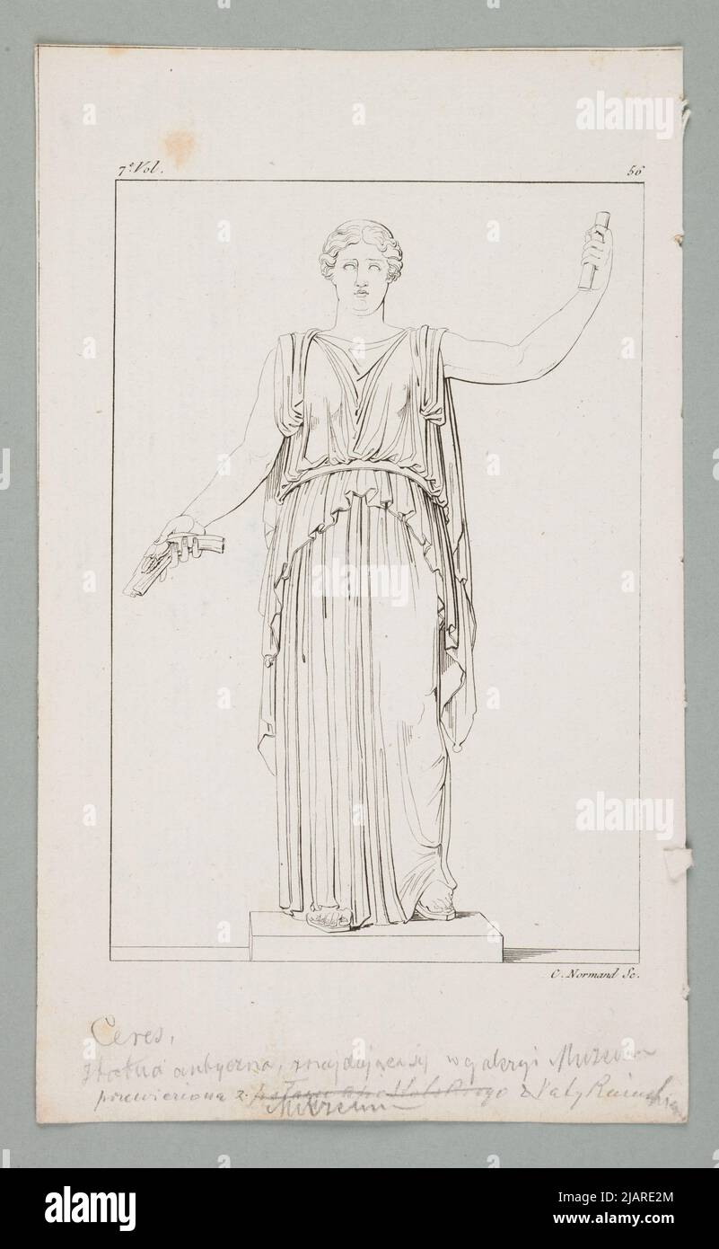 Goddess Ceres (from the collection at the Paris museum) Normand ...