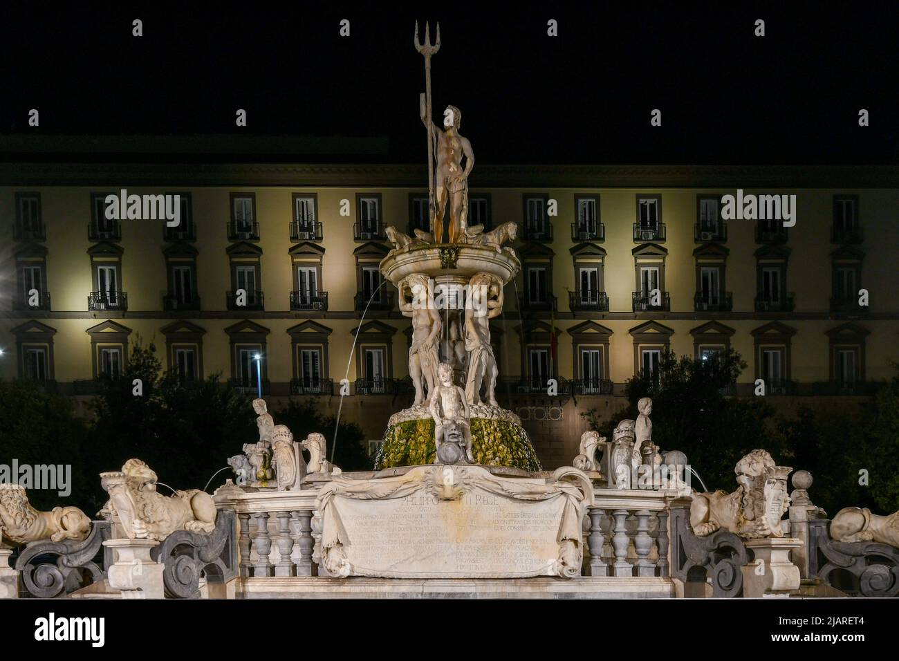 Fountain of Neptune (Fontana del Nettuno) is a monumental fountain ...
