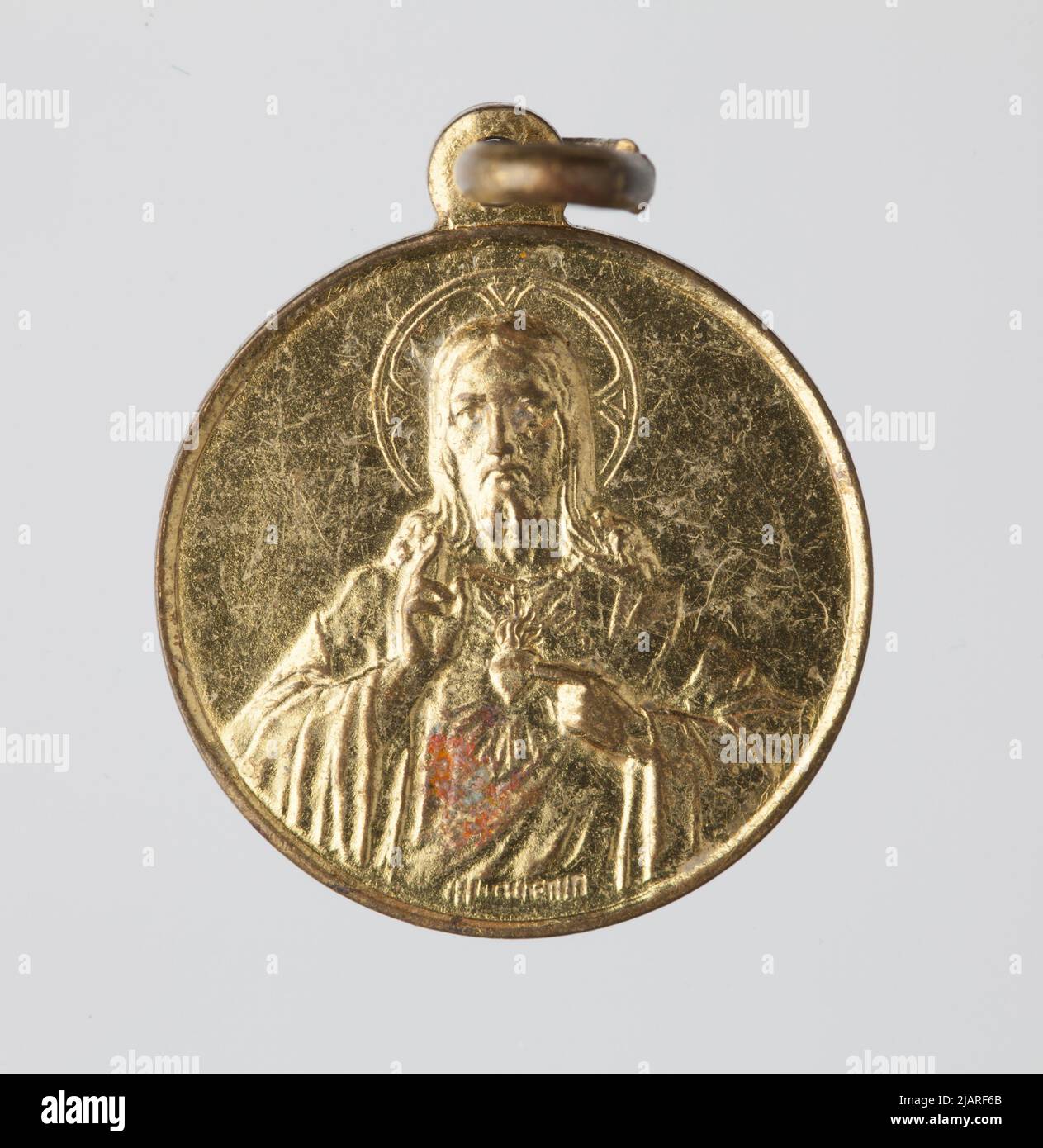 Jesus with the Holy Heart / Guardian Angel Huguenin Stock Photo - Alamy